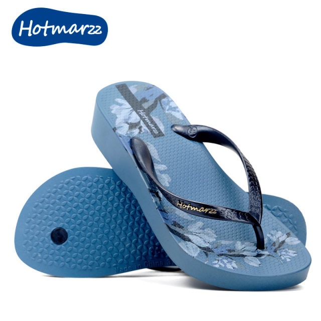 Flip-flops for women summer outer wear thick-soled non-slip flip-flops ...