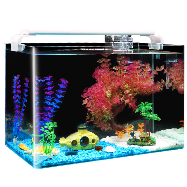 Hot-bent glass fish tank living room small and medium naked tank ...