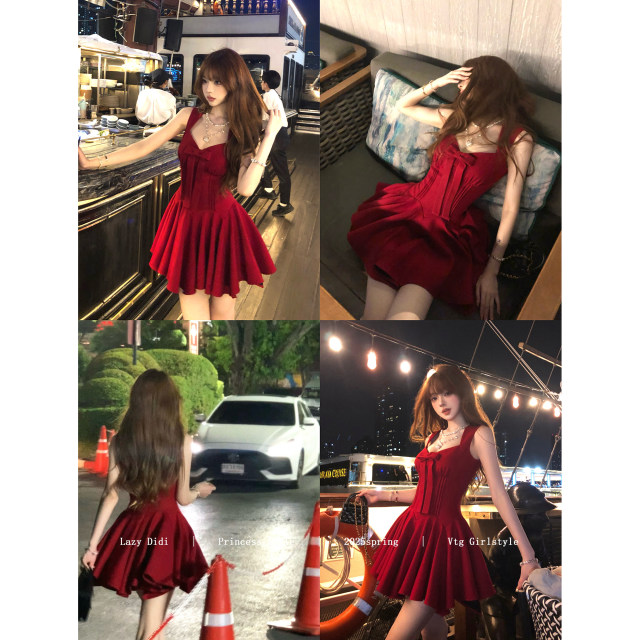 Lazy Didi Rose Life Four-meter Skirt Princess Dress Bow Three Gold ...