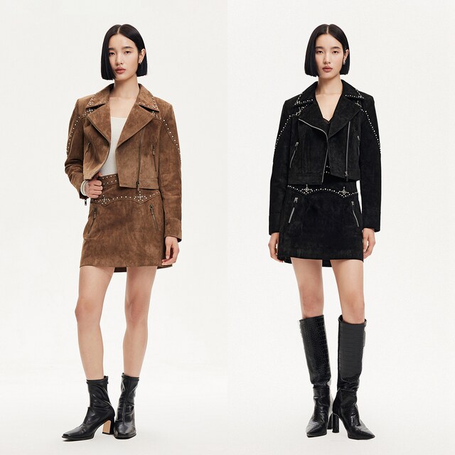 VQ District Yanzhi Vero Moda Autumn and Winter Gorgeous Drill Rivet Pig ...