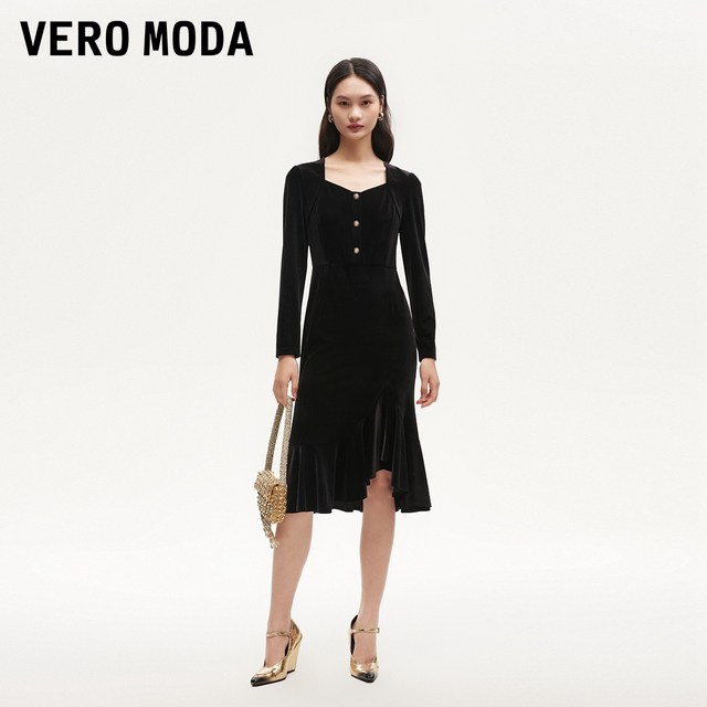 Ayama Vero Moda Dress for Women 2025 Early Spring New Irregular Pleated ...