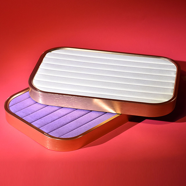 Jin Shijue Jewelry Tray Jewelry Display Tray Metal Round Corner Ring ...