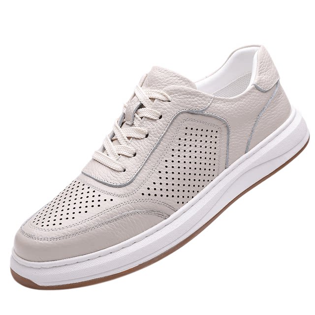 Scarecrow leather shoes men's casual genuine leather breathable head ...