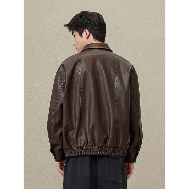 GXG men's American two-color leather jacket for men and women 2024 new ...