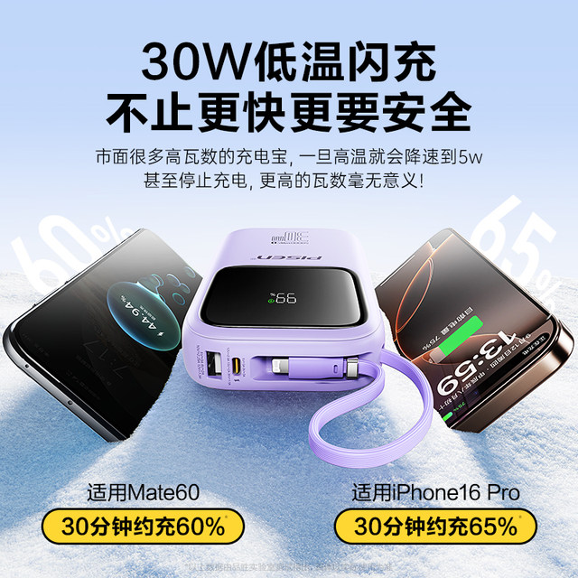 Pinsheng 2024 new color bean power bank fast charging 20000 mAh large ...