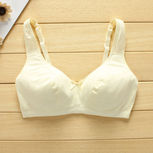 Solid color pure cotton girl bra development period high school student ...