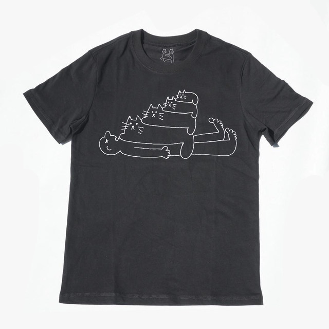 Circ Store x YAN CONG Artist Cooperation Pile Cat T-shirt Hand-printed ...