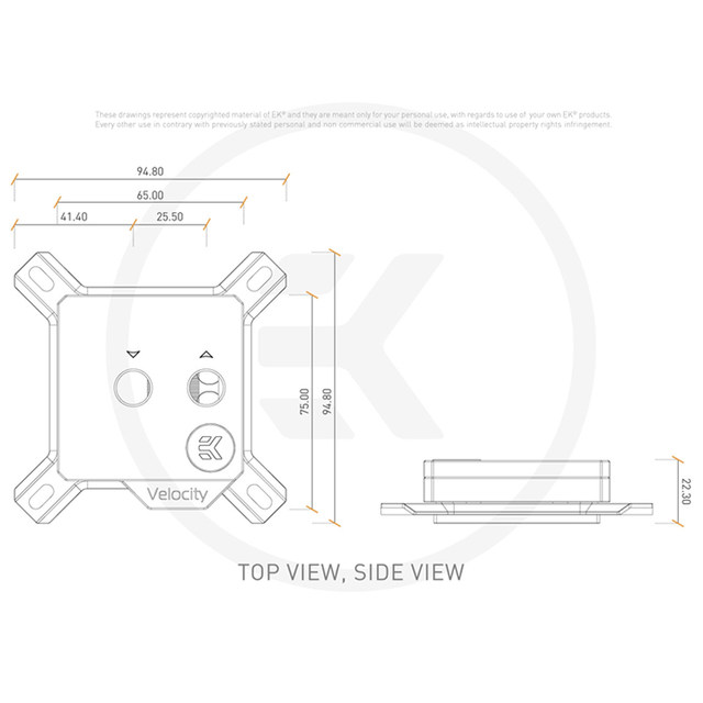 EKW water cooling cooling EK-Quantum Velocity 5V lighting compatible ...