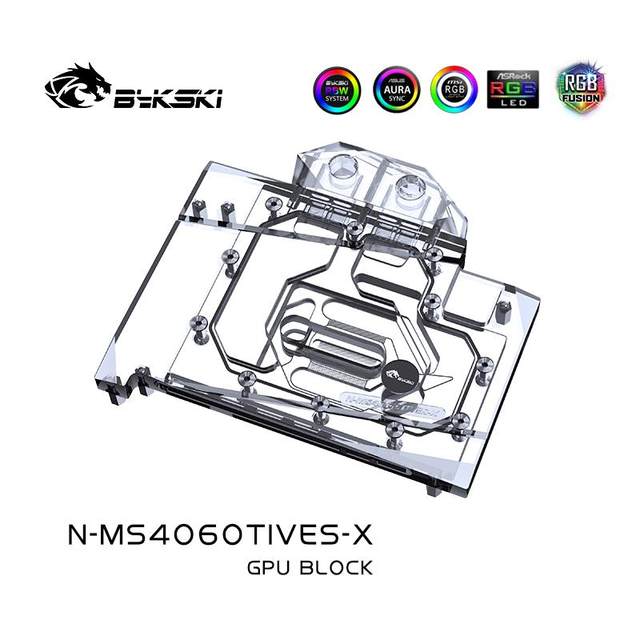Bykski N-MS4060TIVES-X graphics card water block MSI GeForce RTX 4060 Ti