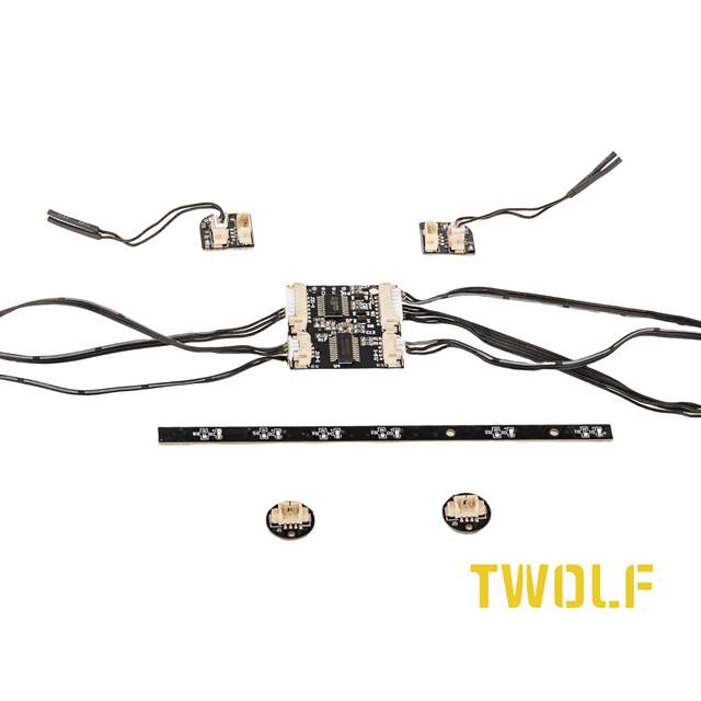 TWOLF M715 all-metal simulation climbing car light set and central ...