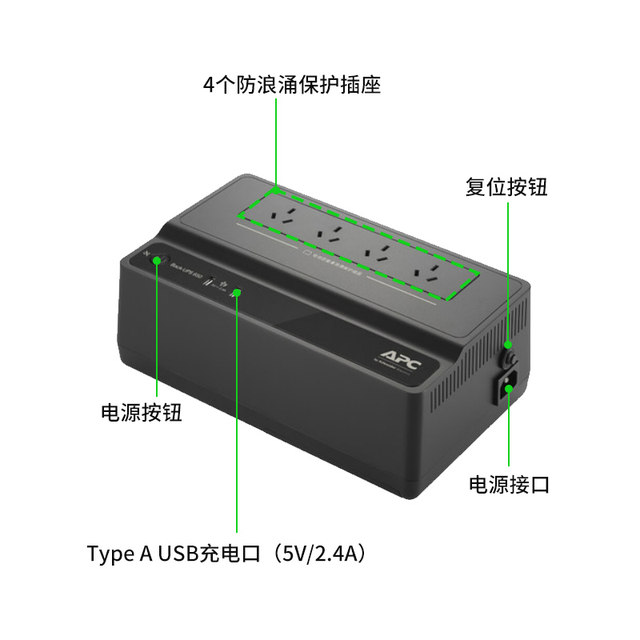 BK650M2-CH APC Schneider UPS Uninterrupted Power 390W Synology NAS ...