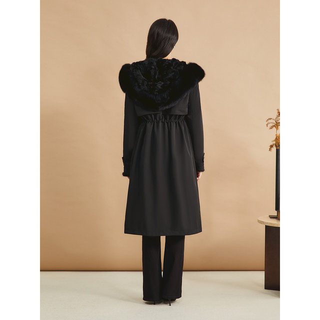 YINER Yin'er specializes in women's winter elegant mid-length fox fur ...
