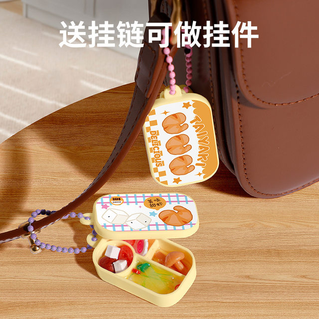 Miniature lunch box kitchen food toys girls mini bento handmade DIY ...