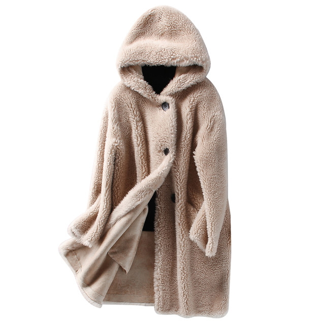 2025 new winter sheep sheep coat for women's warm lamb fur mid-length ...