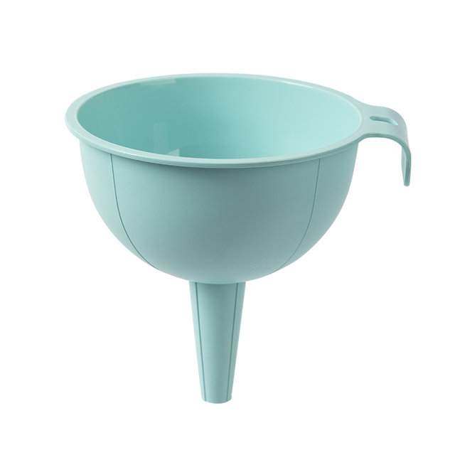 Large-diameter kitchen plastic funnel household oil leakage wine filter ...