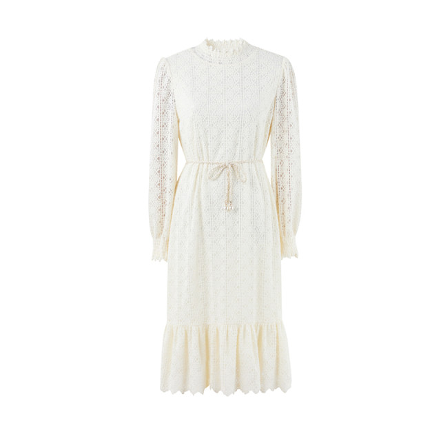 Qiushui Yiren French temperament lace dress 2025 autumn and winter new ...