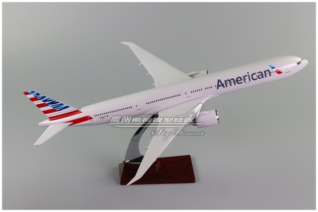 American Airlines AA Boeing B777 N776AN 7AG simulation aircraft model 47cm