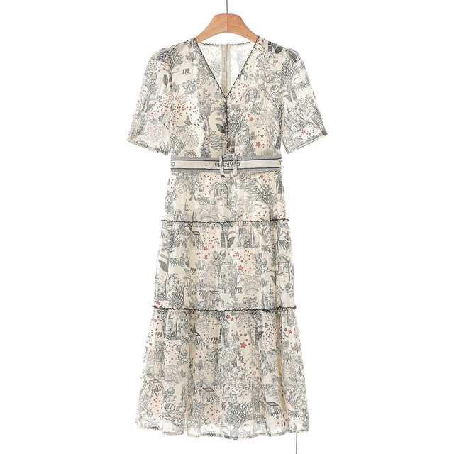 83.2% Laiser summer outfit, slim and tall jungle secret realm print ...