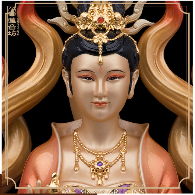 Pure copper nine-tailed fox statue, nine-tailed empress, nine girls ...