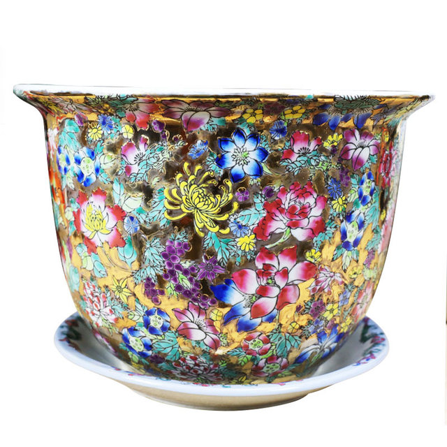 Hand-painted Jingdezhen ceramic flower pots, classical new Chinese ...