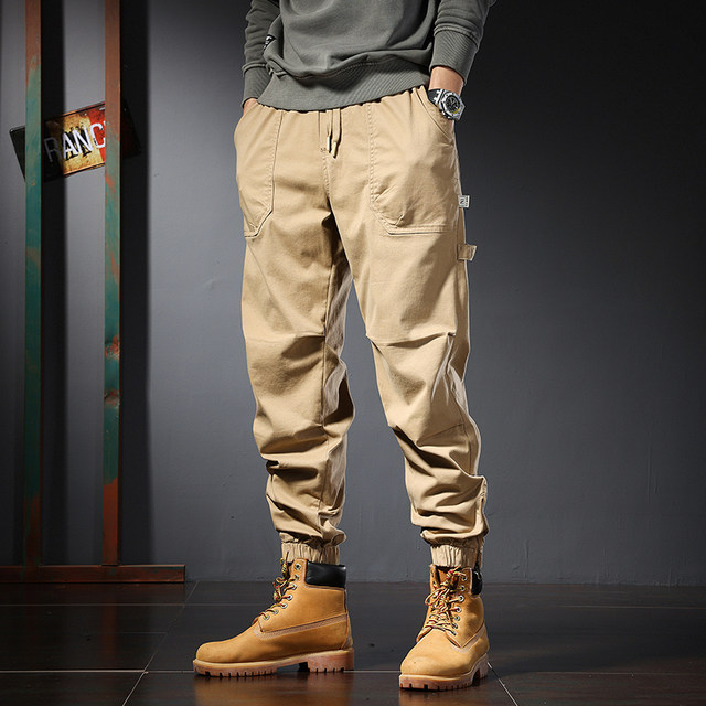 American work pants men's large size elastic loose small feet Harun ...