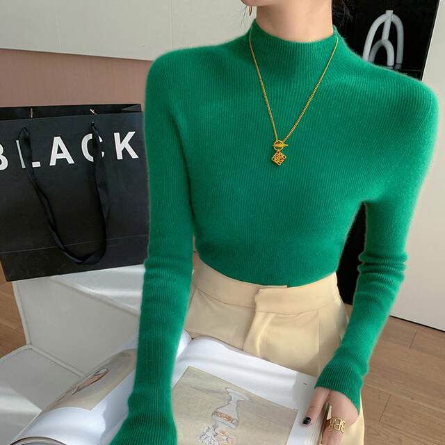 25 high-end cashmere sweater women's first-line ready-to-wear half-high ...