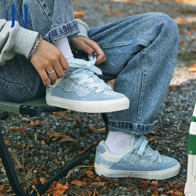 Stubborn Ollieskate Bread Bread Shoes Blue Small Fragrance Wind Autumn ...
