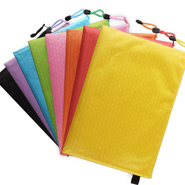 True color A4 document bag, transparent mesh zipper bag, plastic ...