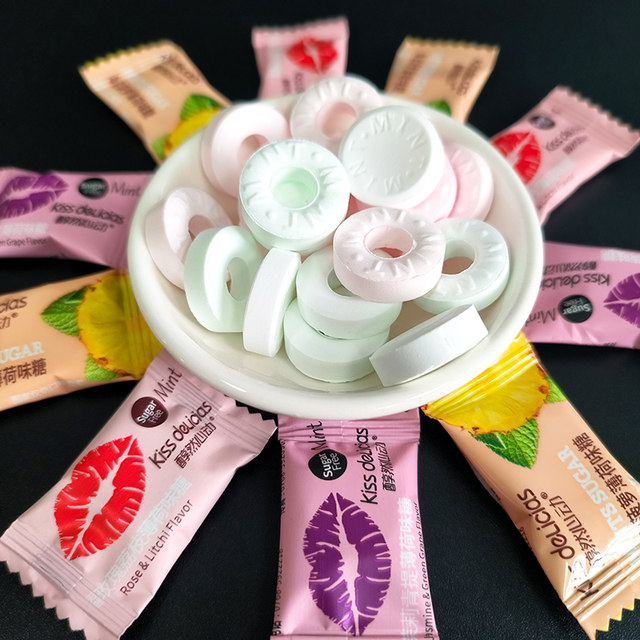 Haiyi kiss mellow lychee candy sea salt lime kissing candy mint ...