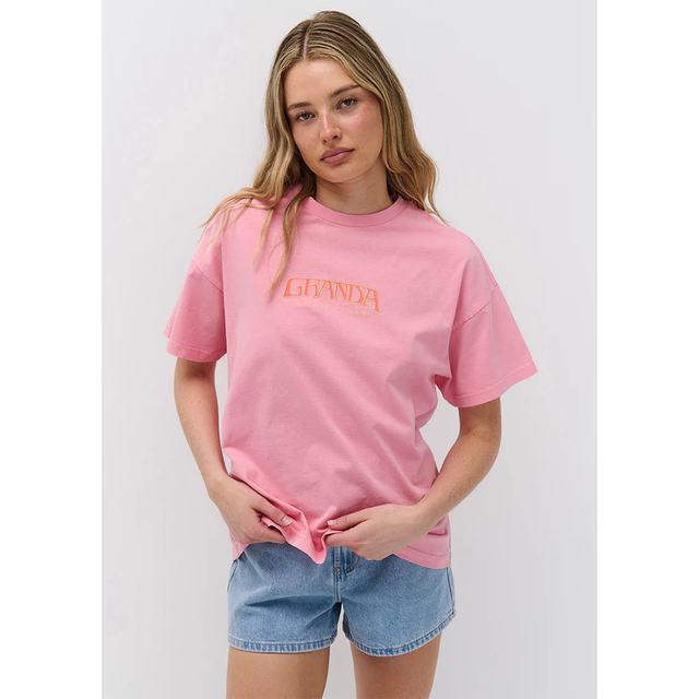Original GHA*NDA Pink Embroidery Loose Washing Washing Washing Washing ...