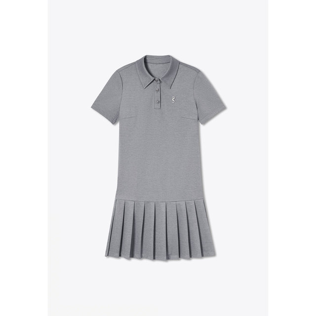Poems Selected Academy Style POLO Collar Short Sleeve Knitted Frilled ...
