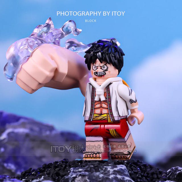 Original building blocks One Piece figures four-stand Luffy Zoro white ...
