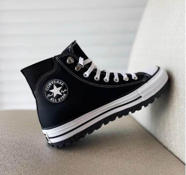 Genuine Converse men's and women's autumn and winter high-top leather ...
