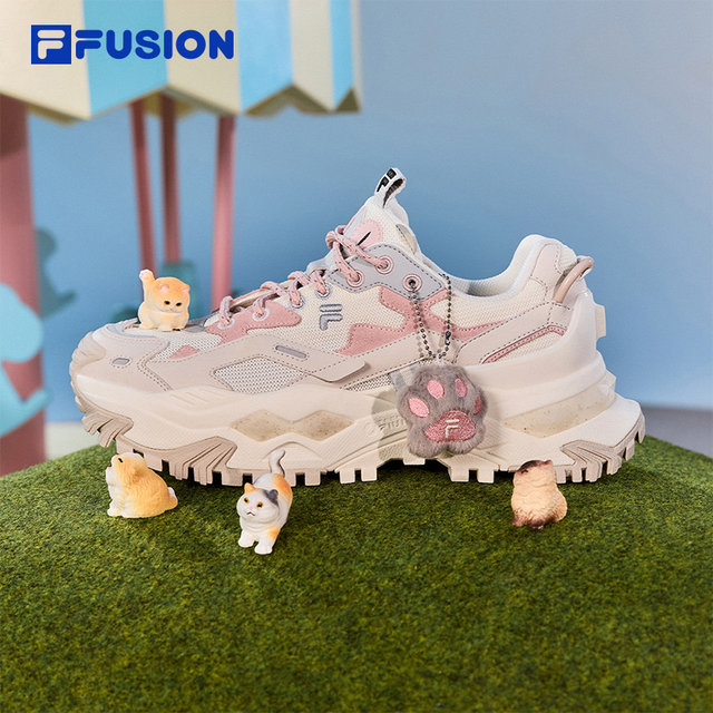 FILA FUSION FILA hard candy cute pet series thick-soled dad shoes women ...