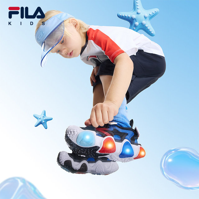 FILA KIDS Fila Children's Shoes Children's Starfish Sandals 2025 Summer New Comfort Velcro Flash ...