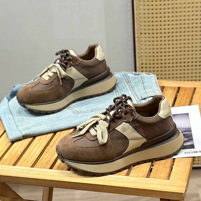 Thick bottom leather lace -up Agan shoes female 2024 autumn new model ...