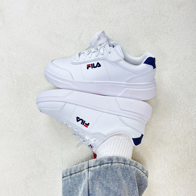 FILA Fila white shoes couples shoes 2025 spring new thick sole height ...
