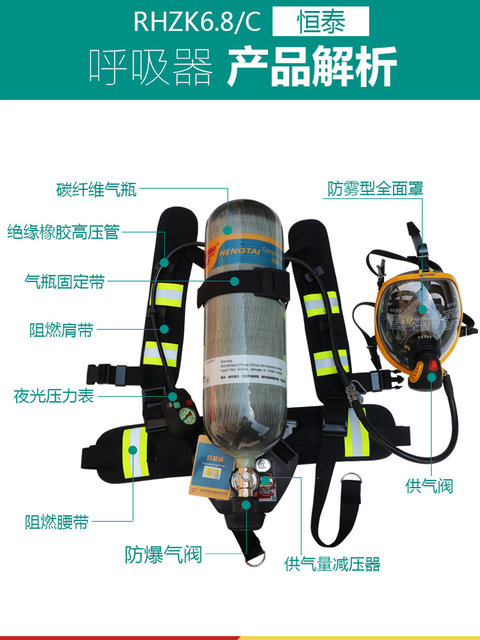 Supply Hengtai air respirator original new anti-fog mask fire ...