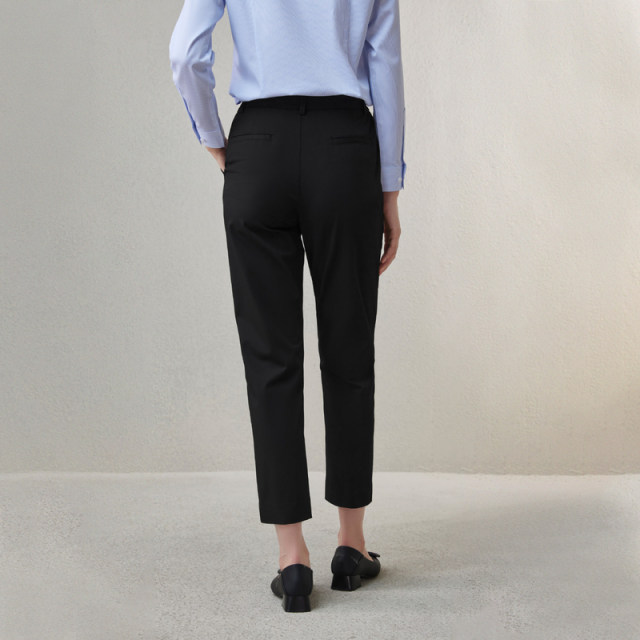 HLA/Hailan Home Business Elastic waist tapered straight trousers Spring ...