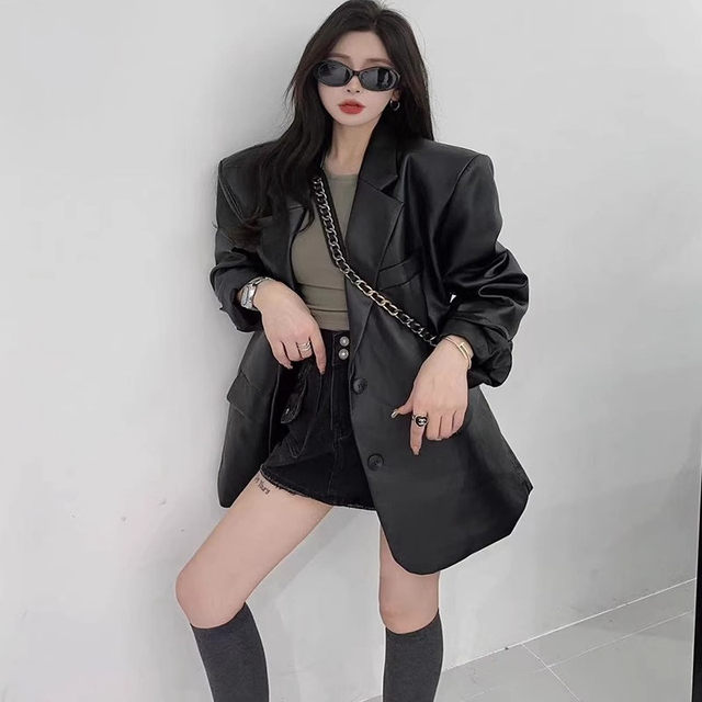 Women's 2025 new Korean high-end motorcycle style high street fashion ...