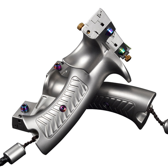 High-end high-precision terminator flat leather slingshot titanium ...