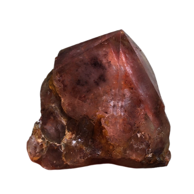 Natural red ghost crystal cluster raw stone skeleton backbone multi ...