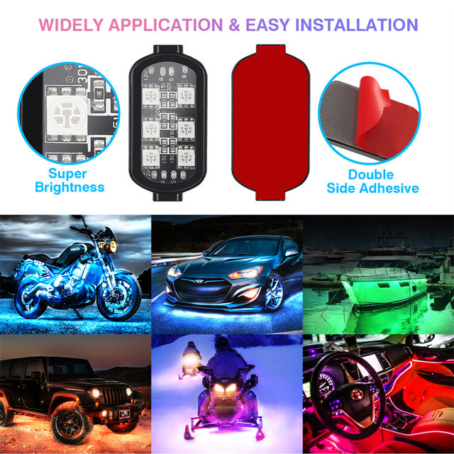 Hot motorcycle modification light Harley LED atmosphere light RF ...