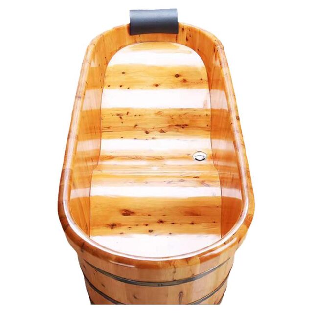 Wave bottom bath bucket water-saving wooden bucket bath bucket adult ...