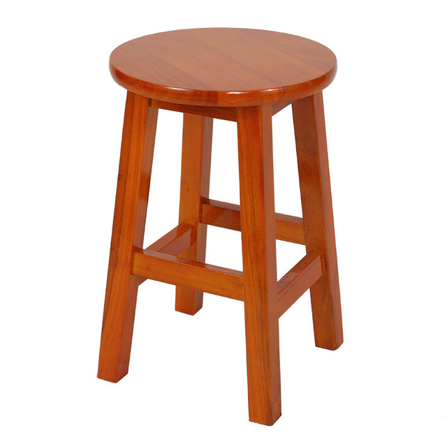 Solid wood bar chair stool bar bench tough bench milk tea shop stool to ...