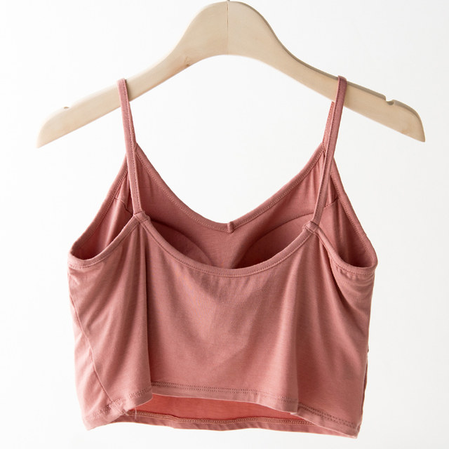 Modal beautiful back exposed navel small camisole women's summer outer ...