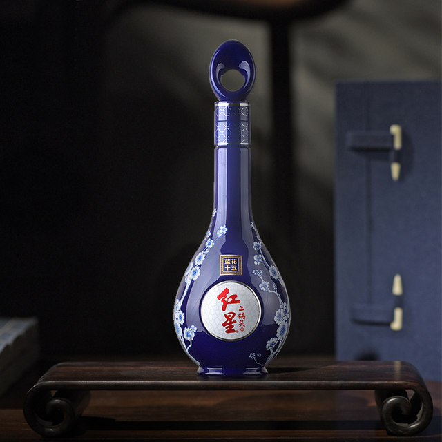 Red Star Erguotou Blue Flower 15 light-flavor liquor 52 degrees 500ml ...