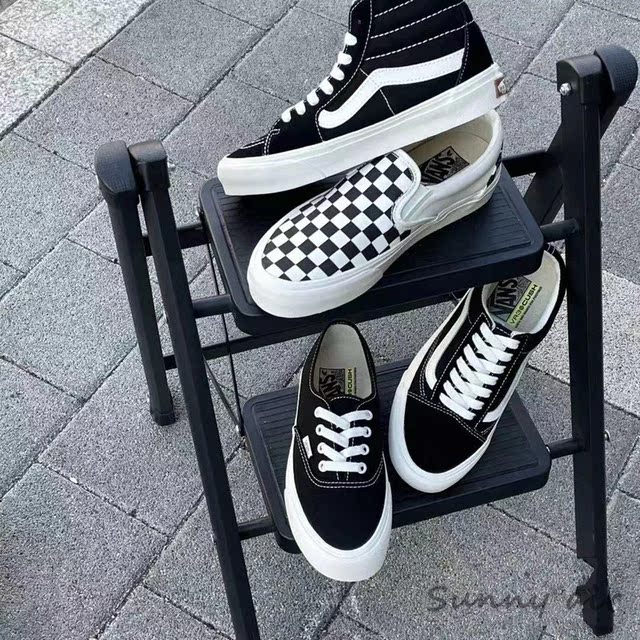 Sunny spot Vans black and white classic chessboard environmental ...