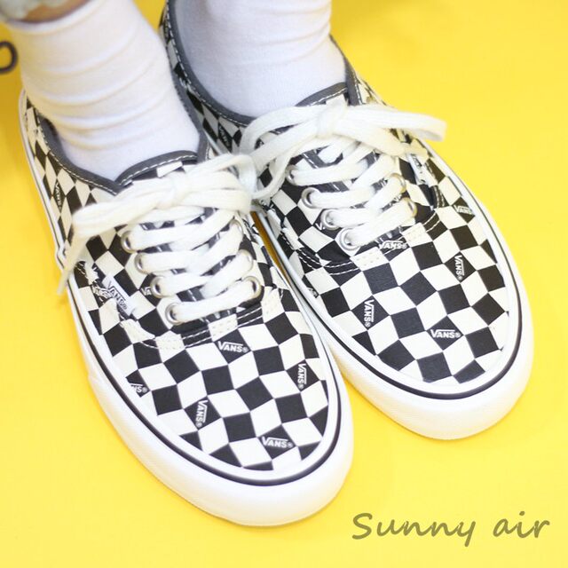 Sunny spot Vans new chessboard low -help canvas retro board shoes men's ...