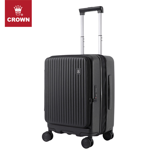 CROWN/Crown side open-cover zipper box expanding luggage trolley box ...